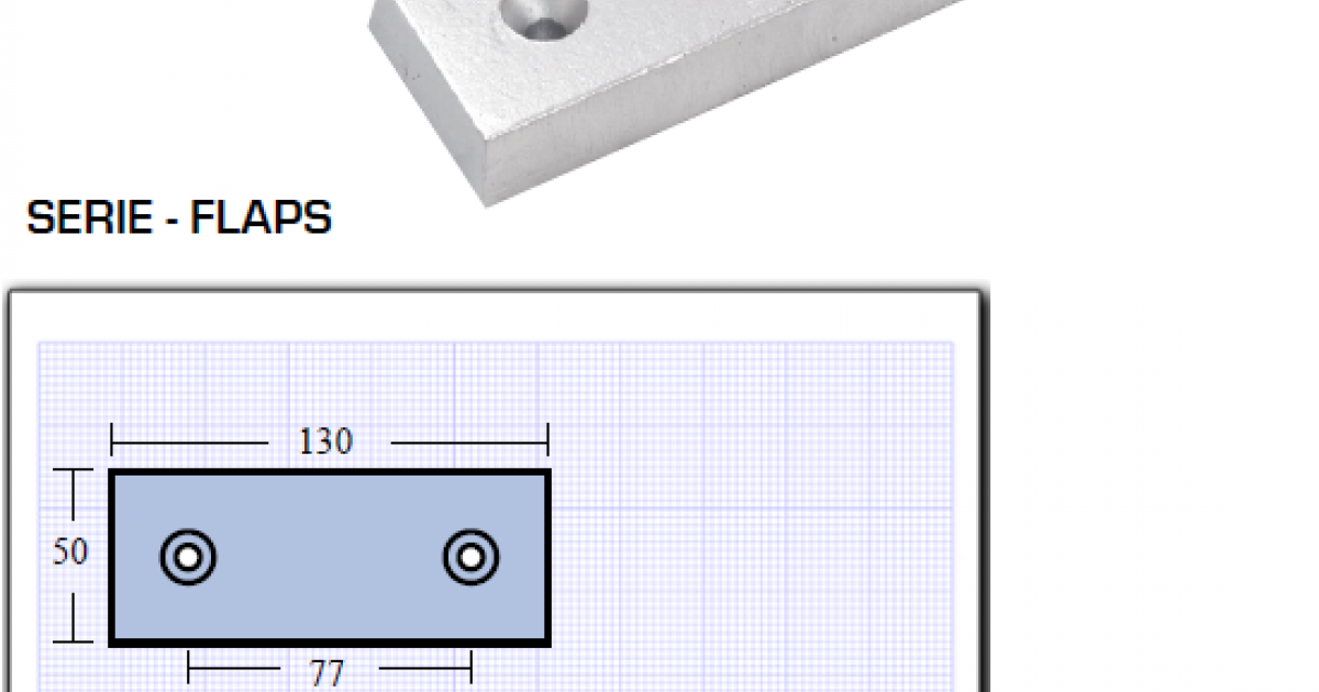 Flap plate Flaps series - Plates for Flaps and Hulls - MTO Nautica Store