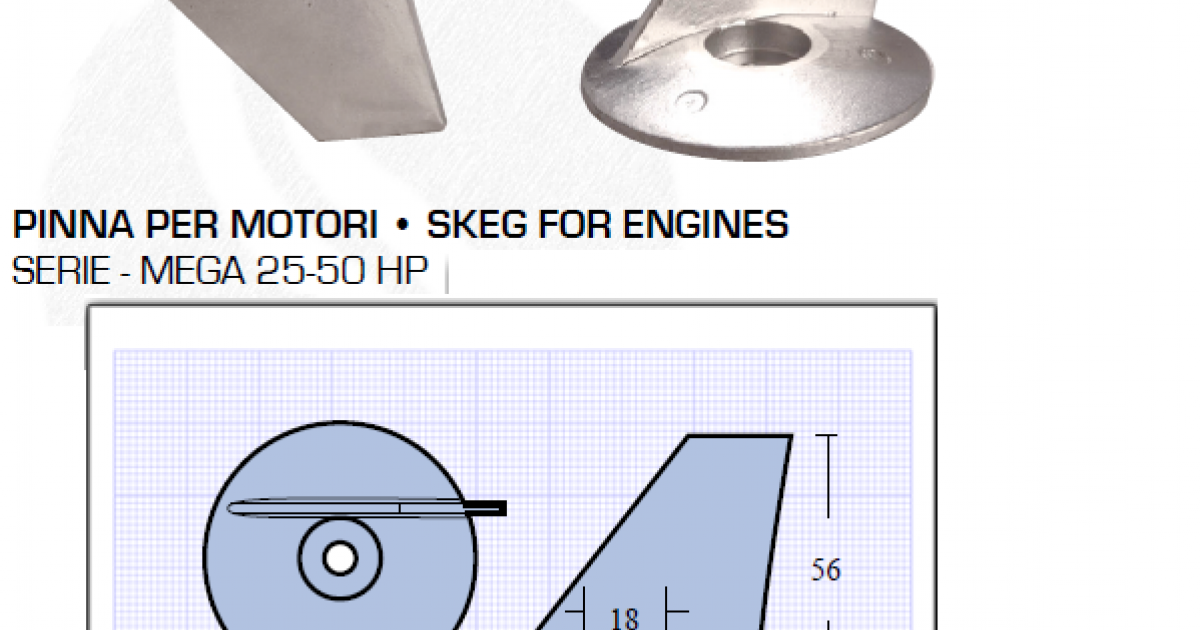 Fin for Engines Tohatsu Mega 25 50 HP - Engines - MTO Nautica Store