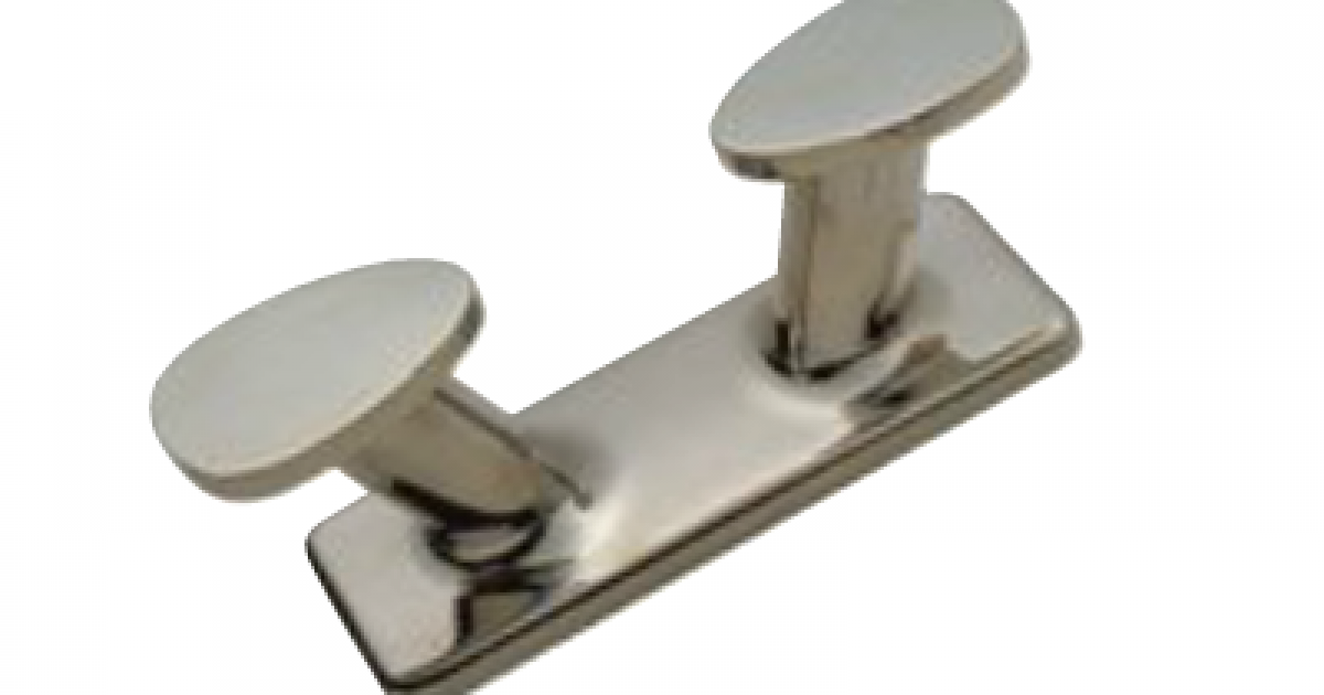 Bollard Two Barrels in Aisi 316 Stainless Steel - Cleats and Grommets ...