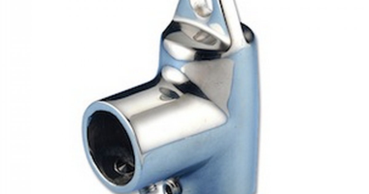 90 ° angle fitting with stainless steel cable connection - Pulpit Tube ...