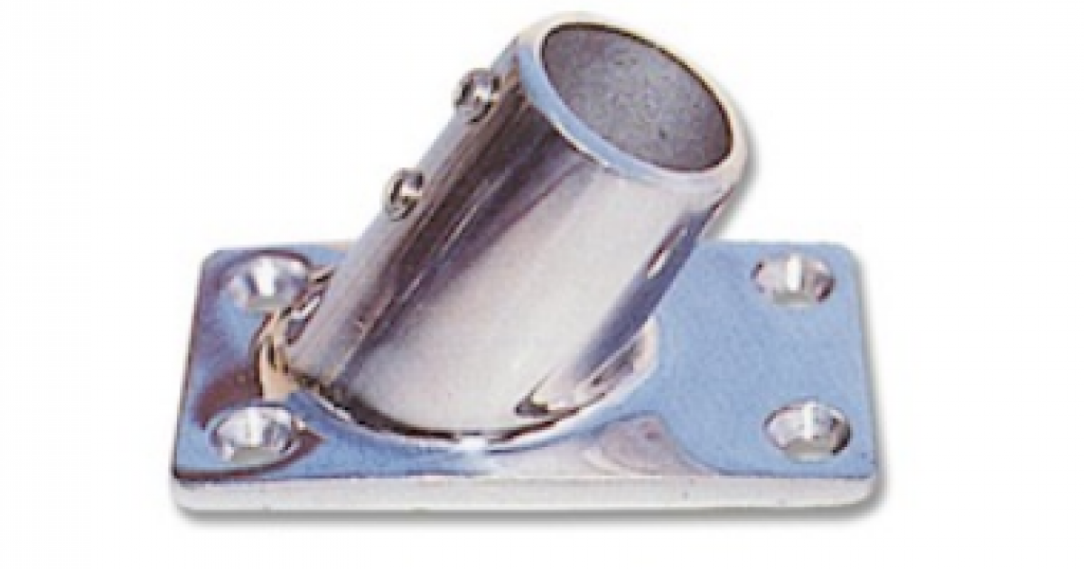 Rectangular Base 60 ° Inclined 75 x 42 mm Stainless Steel - Pulpit Tube ...