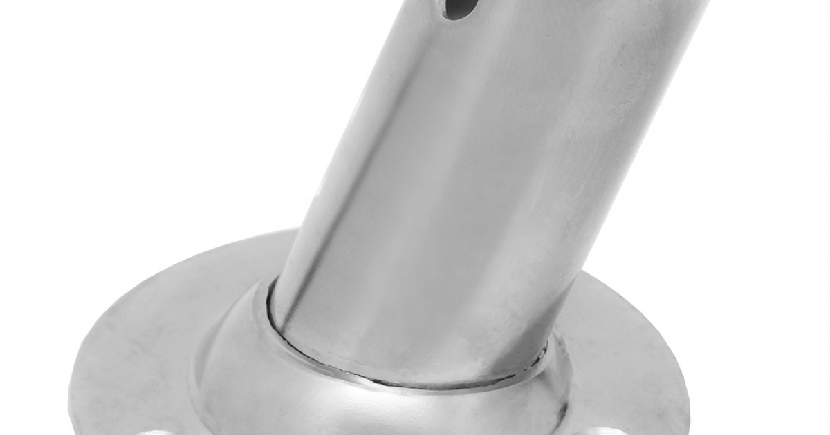 Round Inclined Base - Pulpit Tube Supports Bases - MTO Nautica Store