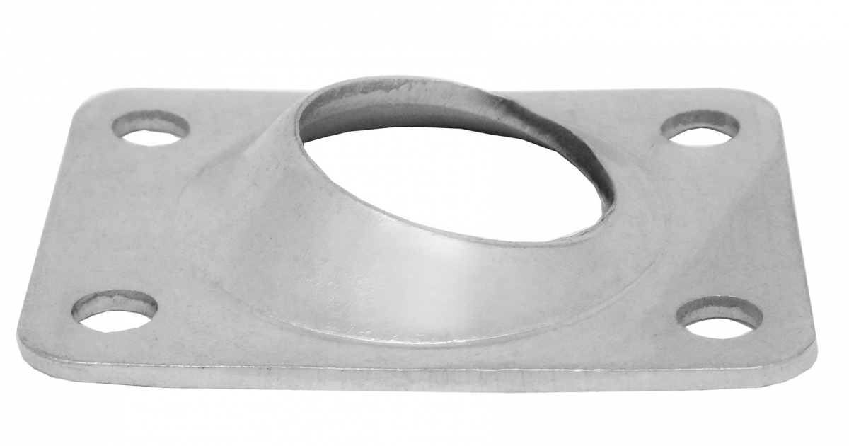 Rectangular base tilted - Pulpit Tube Supports Bases - MTO Nautica Store