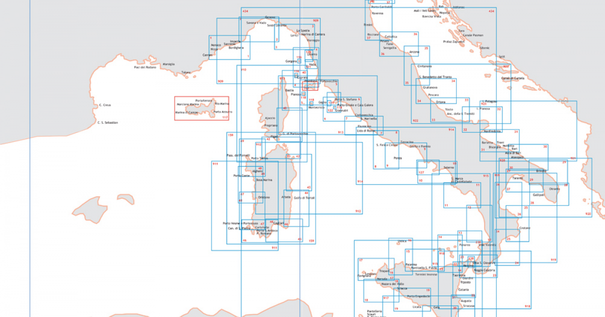 Corsica and sardinia - Nautical charts and Portolani - MTO Nautica Store