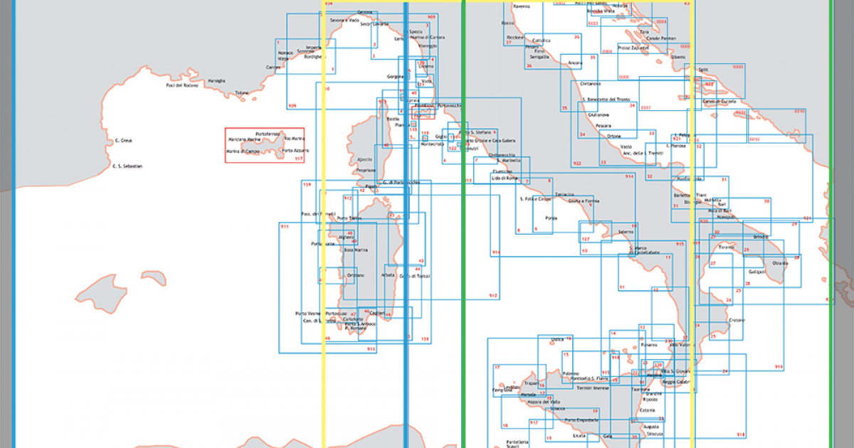 Big chart 1:1.000.000 scale - Nautical charts and Portolani - MTO ...