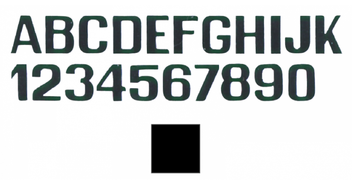 Black letters and numbers mm.100 - Letters and Numbers Stickers - MTO ...