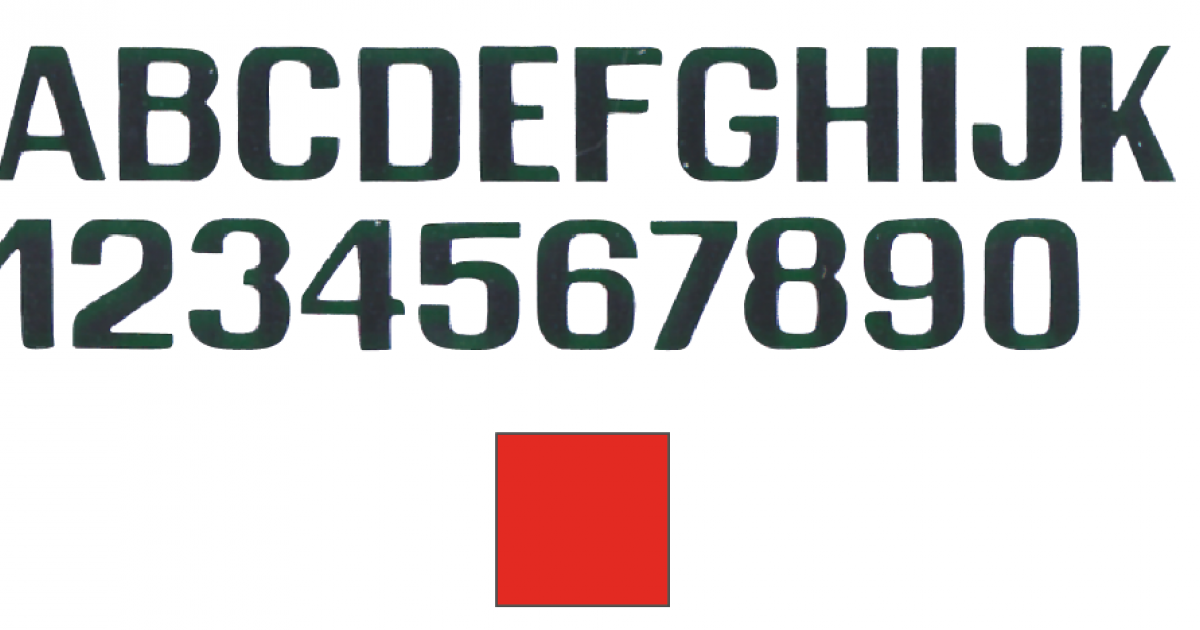 Red letters and numbers mm.100 - Letters and Numbers Stickers - MTO ...