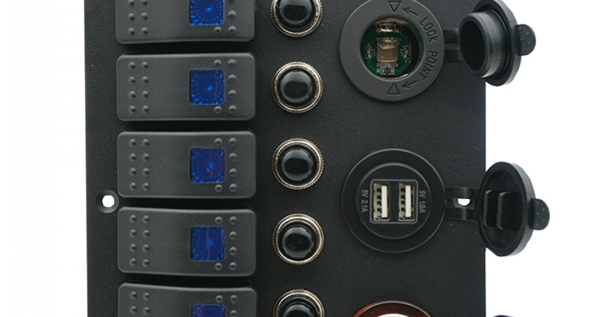 Circuit panel 6 switches - Electric Panels - MTO Nautica Store