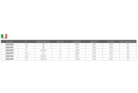 Fuel tank lt.40 - Large Flow Fuel Tanks - MTO Nautica Store
